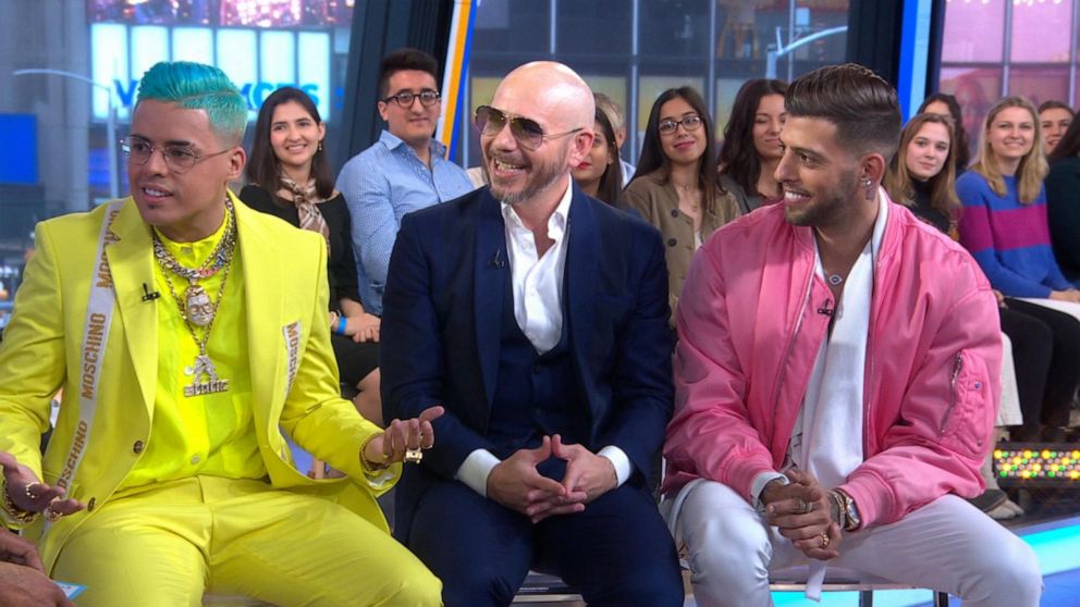 Static y Ben-El se presentaron junto a Pitbull en "Good Morning America"